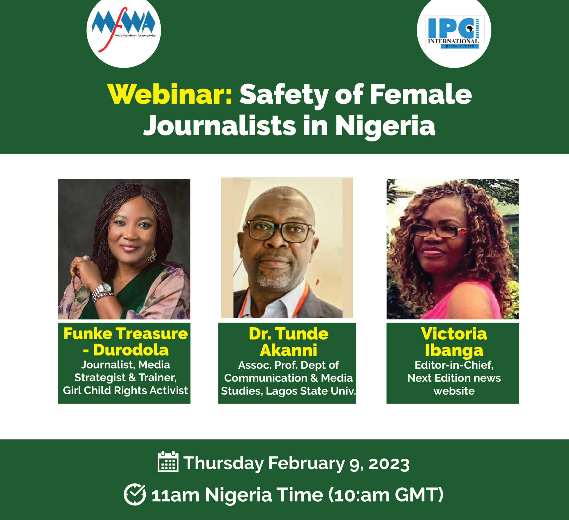 Safety of female journalists in West Africa: Reflections of media ...